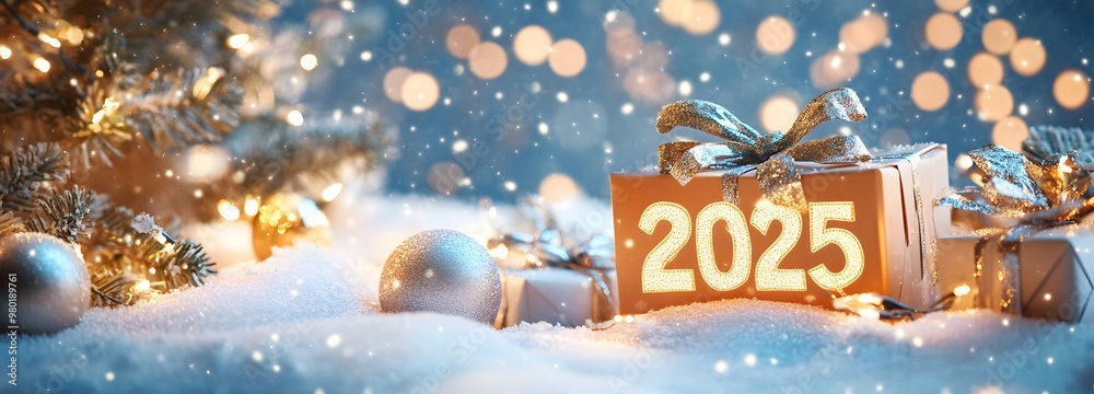 11. "A 3D rendering of a New Year is gift box opening to reveal the ...