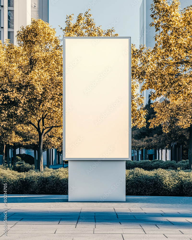 Blank white pylon banner mockup, front view, isolated, 3d rendering ...