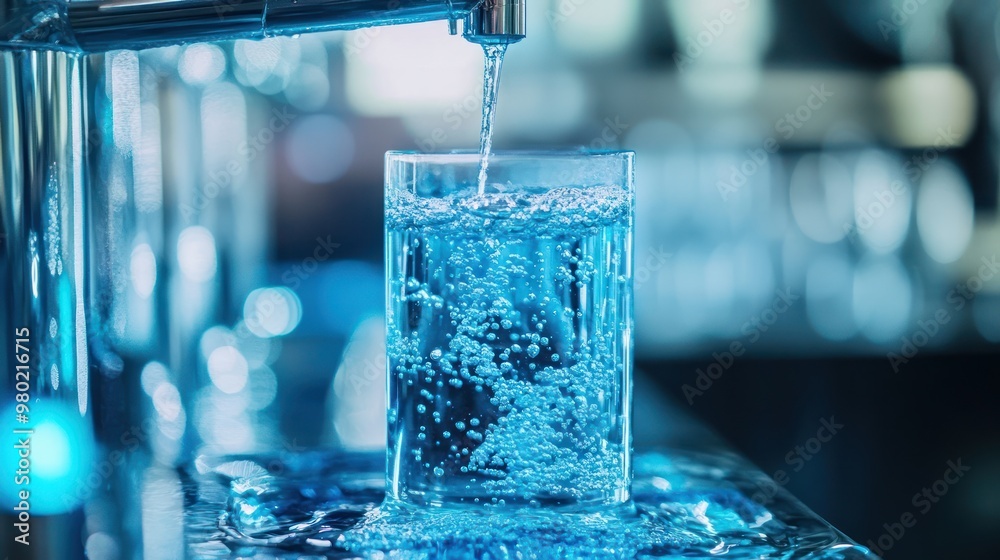 An advanced nanotechnology device purifying water at a molecular level ...