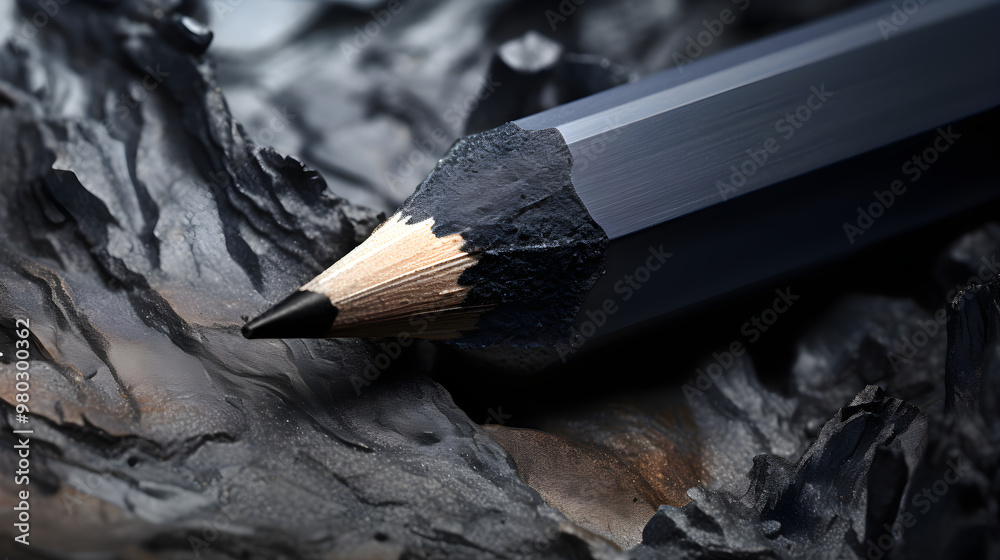 Microscopic View of a Typical HB Graphite Pencil Lead - Detailed ...