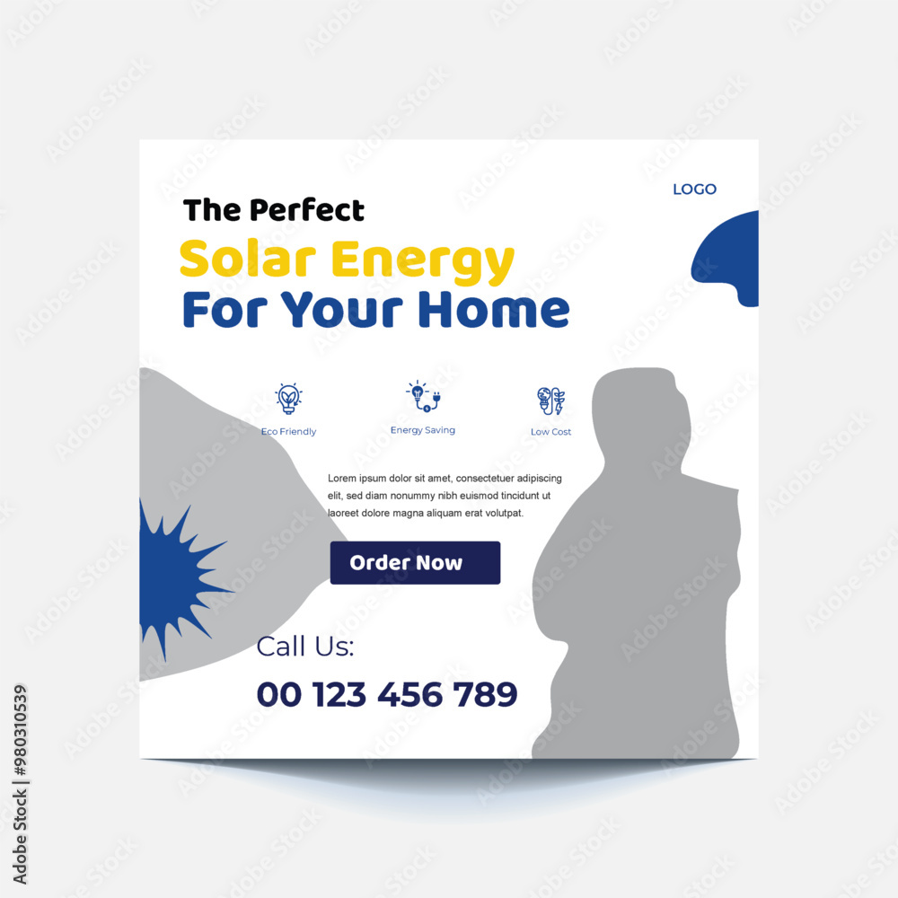 solar energy social media post, banner design, suitable for Solar panel ...