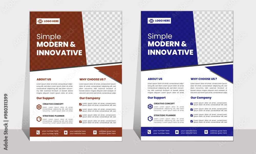 Modern and corporate flyer design template. elegant flyer design with ...
