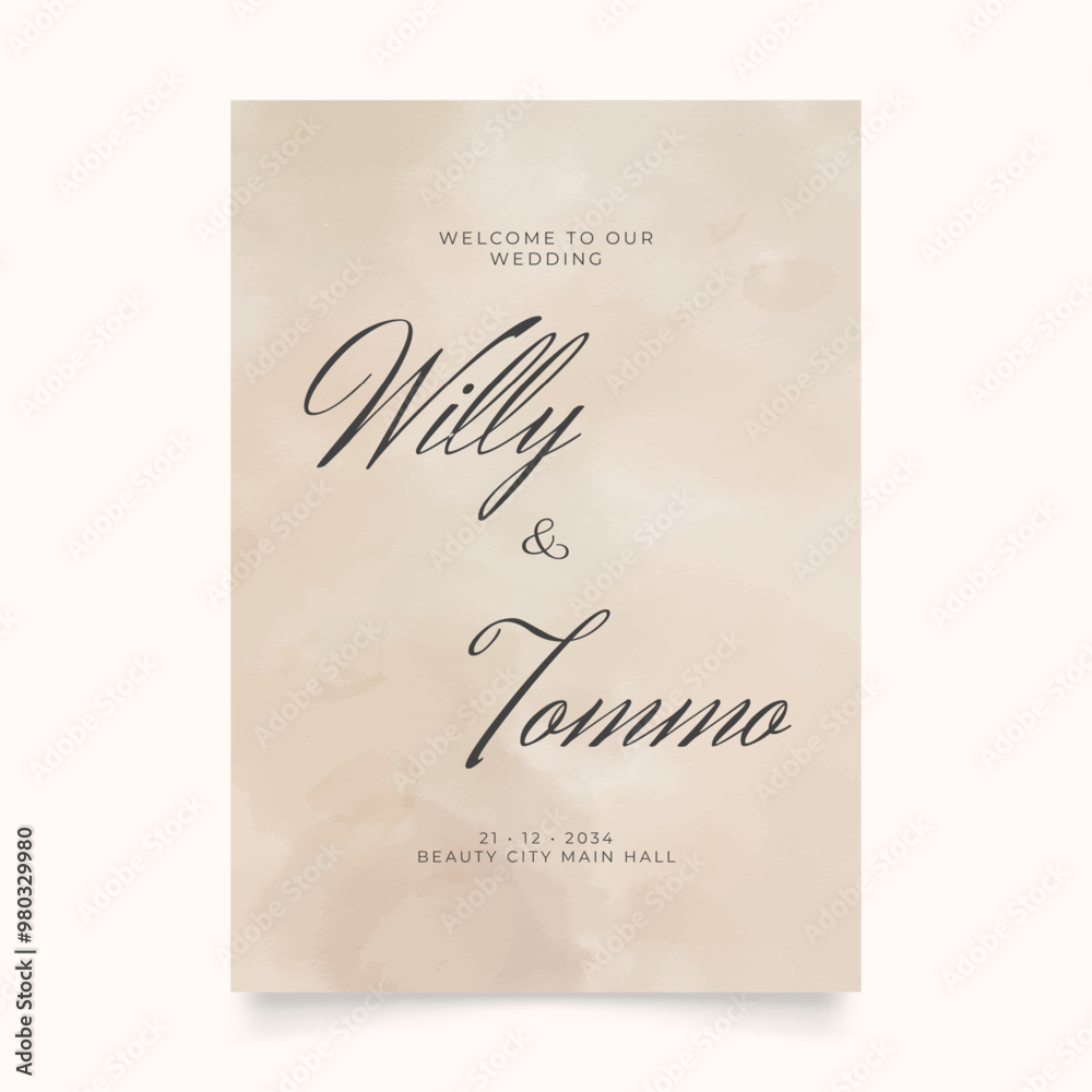 Wedding poster for welcome sign. Template welcome poster. Vector ...