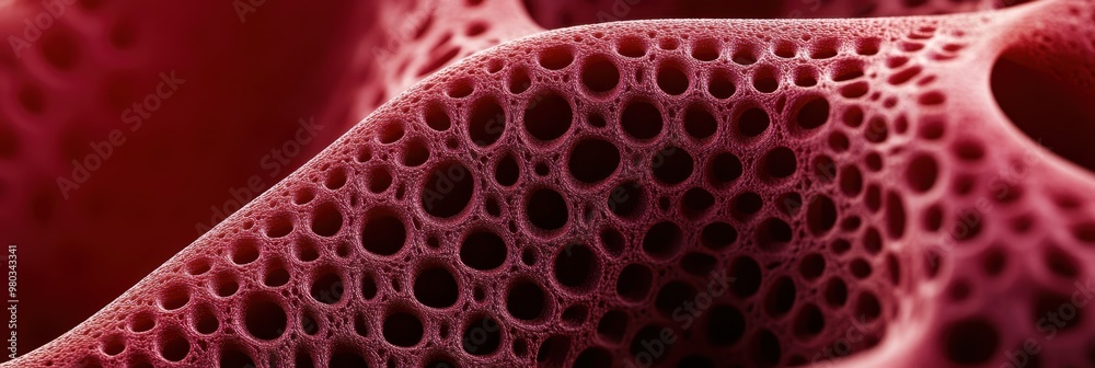 Macro photography, red fabric texture, intricate weave, soft fibers ...