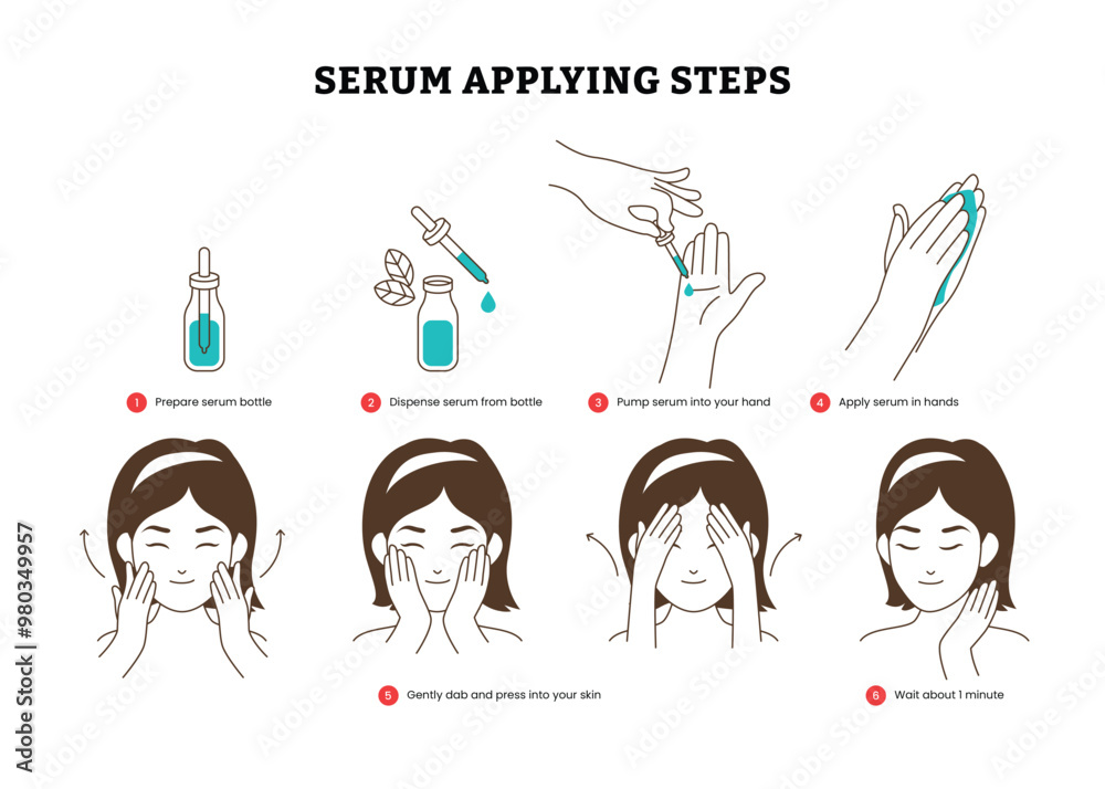 How to applying serum Instructions, How to girl applying cosmetic serum ...
