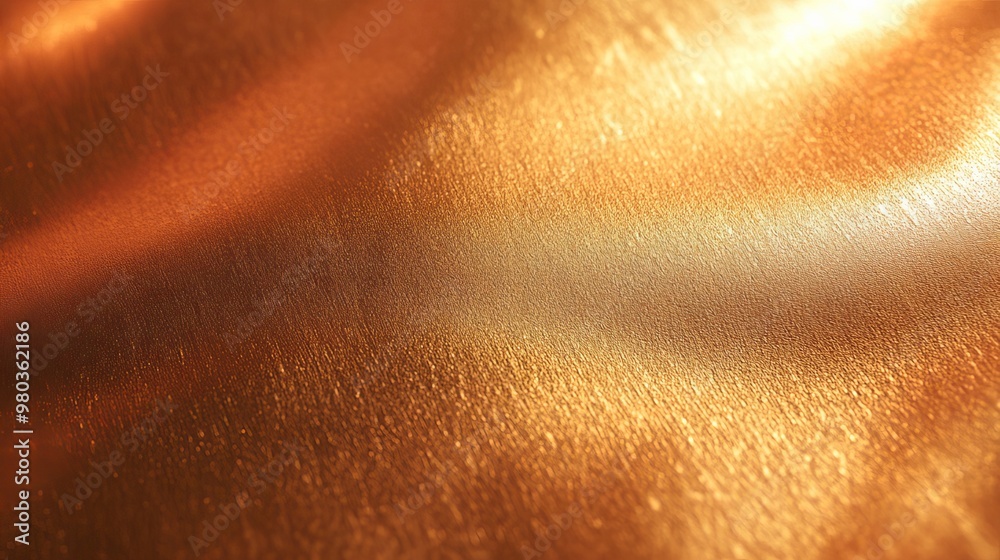 Coppergold metallic paper texture with a shiny orange finish suitable ...