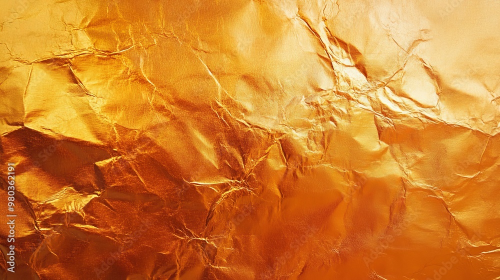 Coppergold metallic paper texture with a shiny orange finish suitable ...