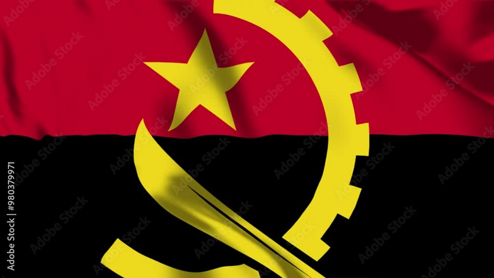 Beautiful Angola Flag Animation, National flag of Angola, Angola Flag ...