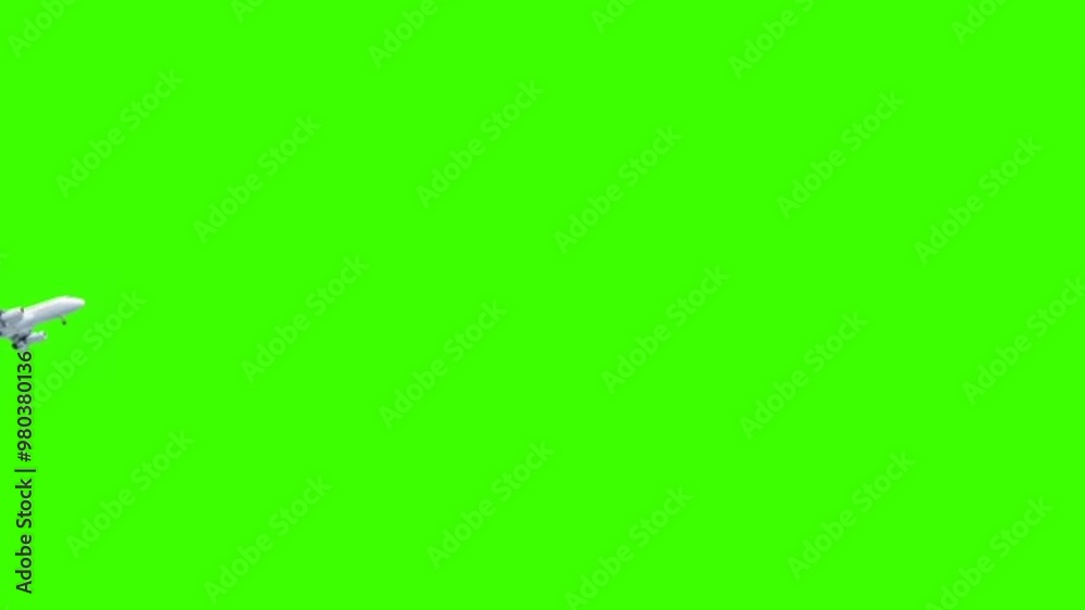 Aeroplane flying green screen video, chroma key, 4k, aeroplane chroma ...