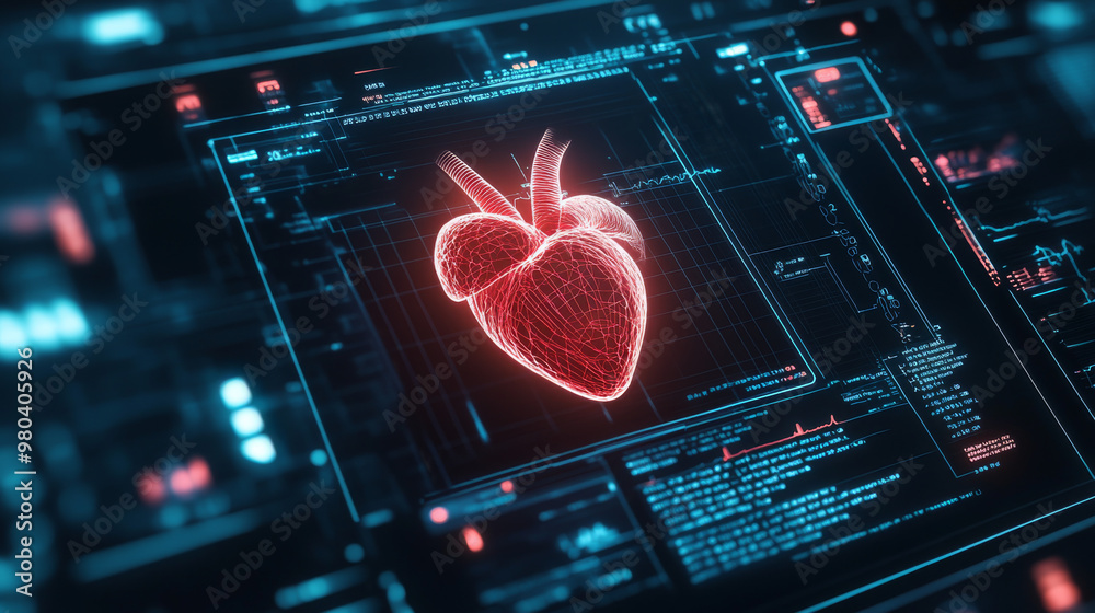 Cardiologist diagnosing a patient's heart functions and blood vessels ...