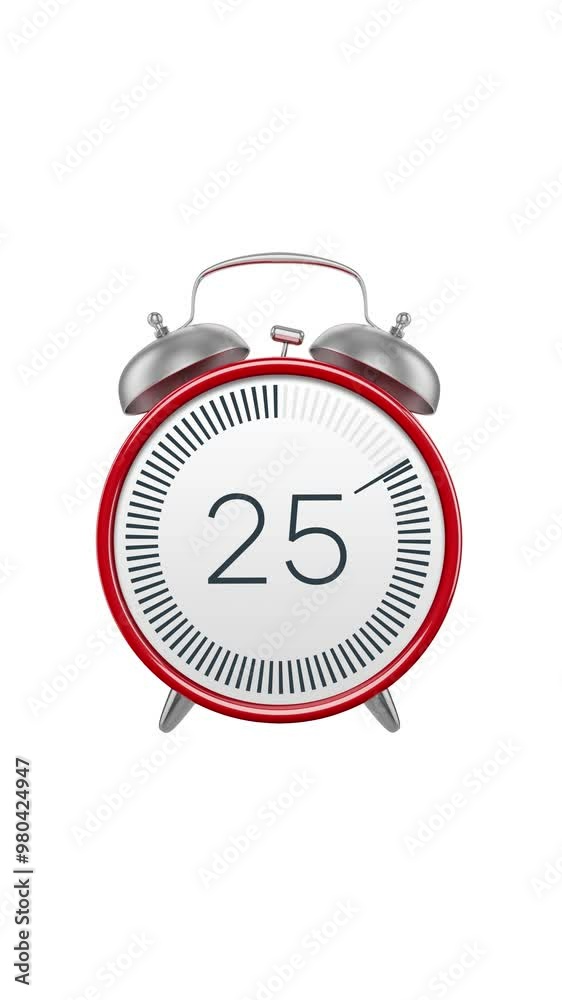 Vintage clock countdown timer with minimal animation interface from 30 ...