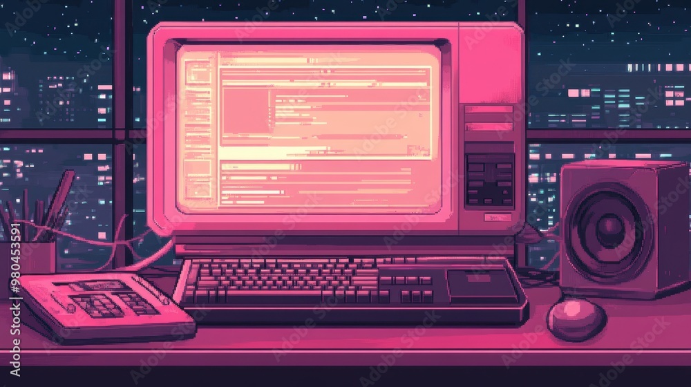 Retro old computer user interface,Pink Y2K computer window page and ...