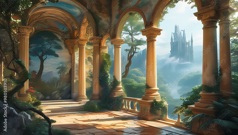 Artistic creation combining the ancient world of murals with natural ...