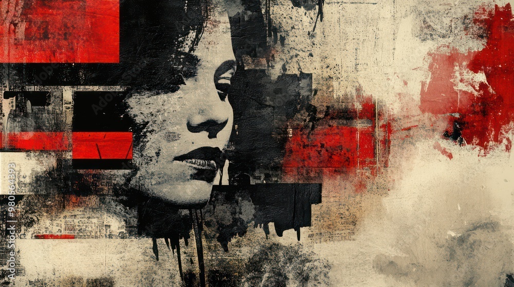 Mixed-media art overlay for creative projects, combining photography ...