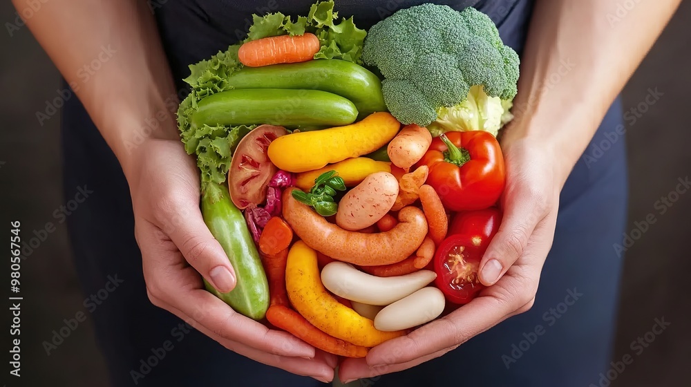An informative graphic focusing on gut health, showcasing key elements ...
