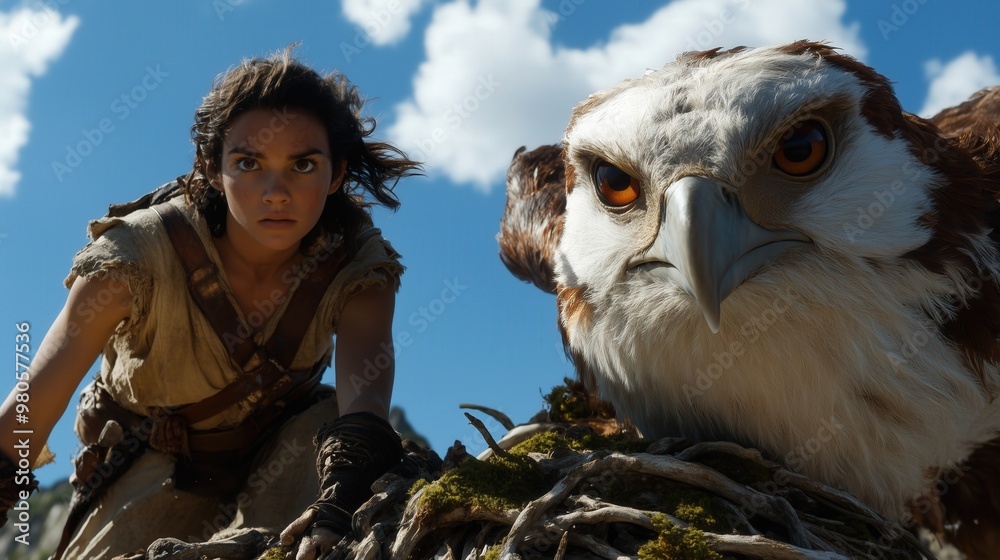 Sinbad the sailor's daring escape from a giant bird's nest adventure ...