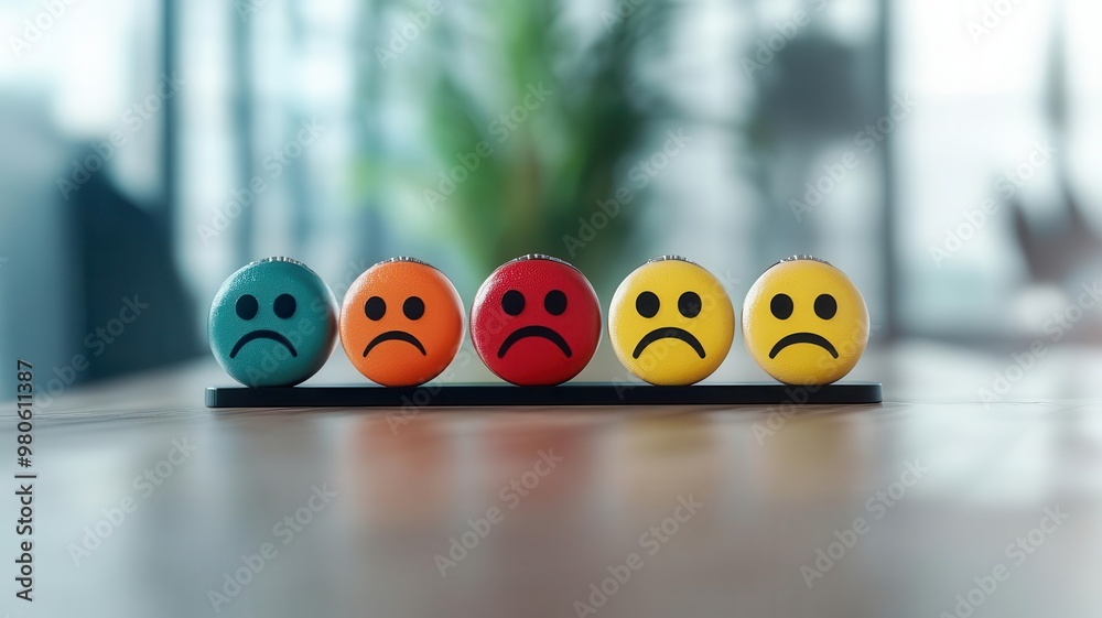 Close-up shot of a photorealistic pain scale chart, vivid colors, high ...