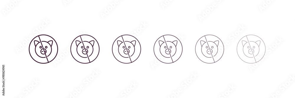 forbidden foods outline icon. Linear vector from religion concept. 6 ...