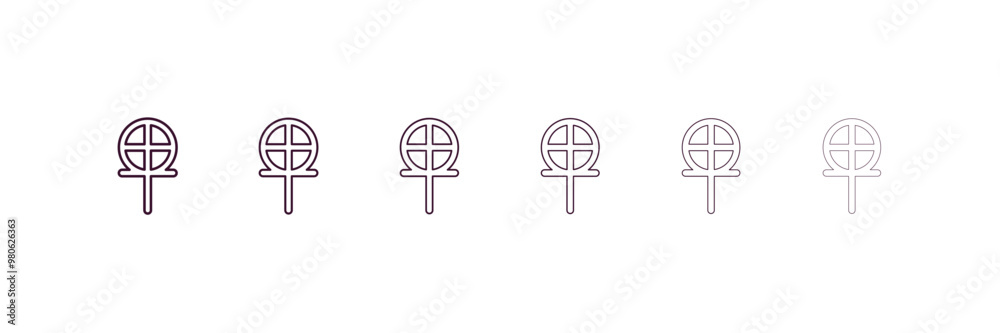 gnosticism outline icon. Linear vector from religion concept. 6 different line style gnosticism ...