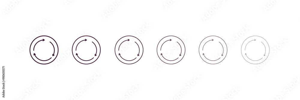 roundabout sign outline icon. Linear vector from traffic signs concept ...