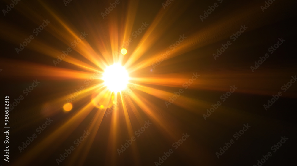 Random artistic digital lens flare, lighting on a dark background ...