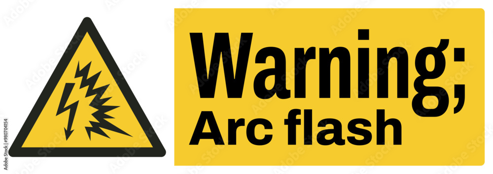 ISO warning safety signs text variation_warning ; arc flash landscape ...