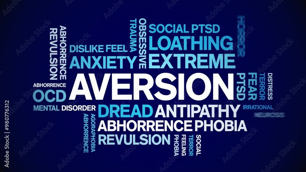 Aversion animated word cloud;text design animation tag kinetic ...