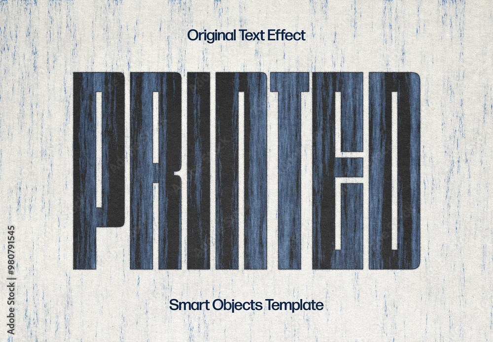 Ink Print Text Effect Mockup Stock Template | Adobe Stock