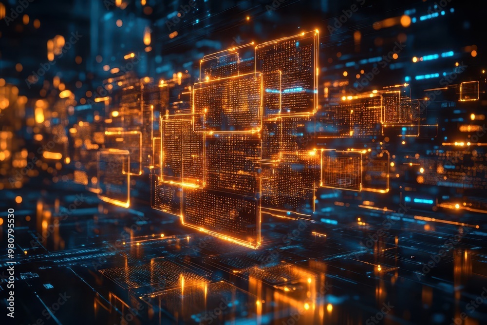 binary data management conceptual illustration of a document system ...