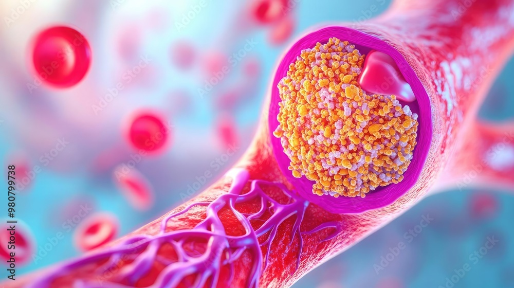 Medical test showing triglyceride plaque in arteries, heart function ...
