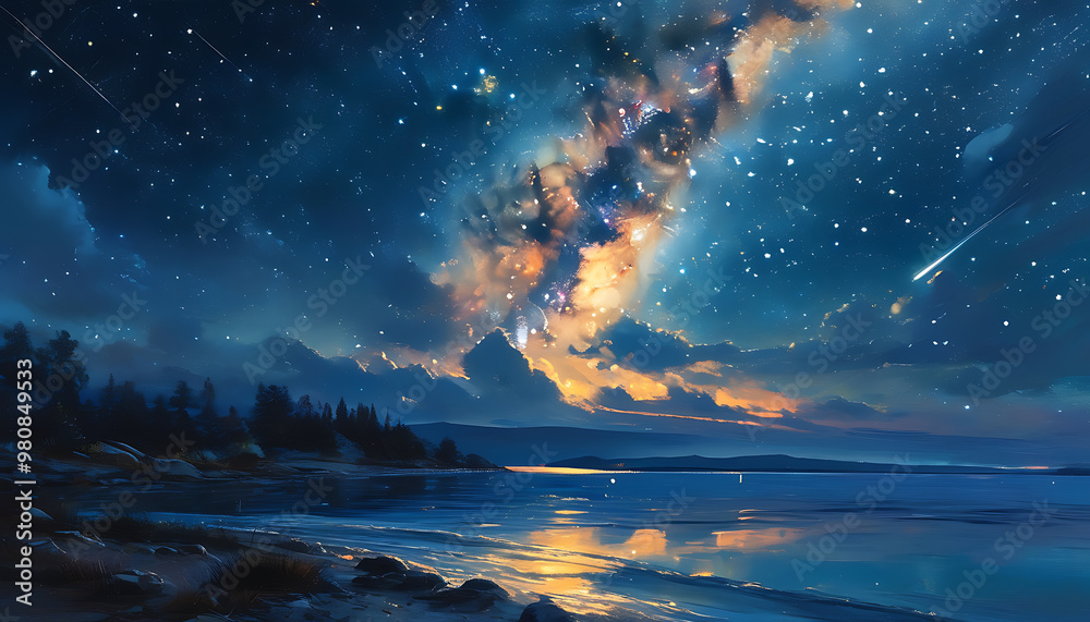 Capture the imagination of a serene night with the Milky Way across the ...
