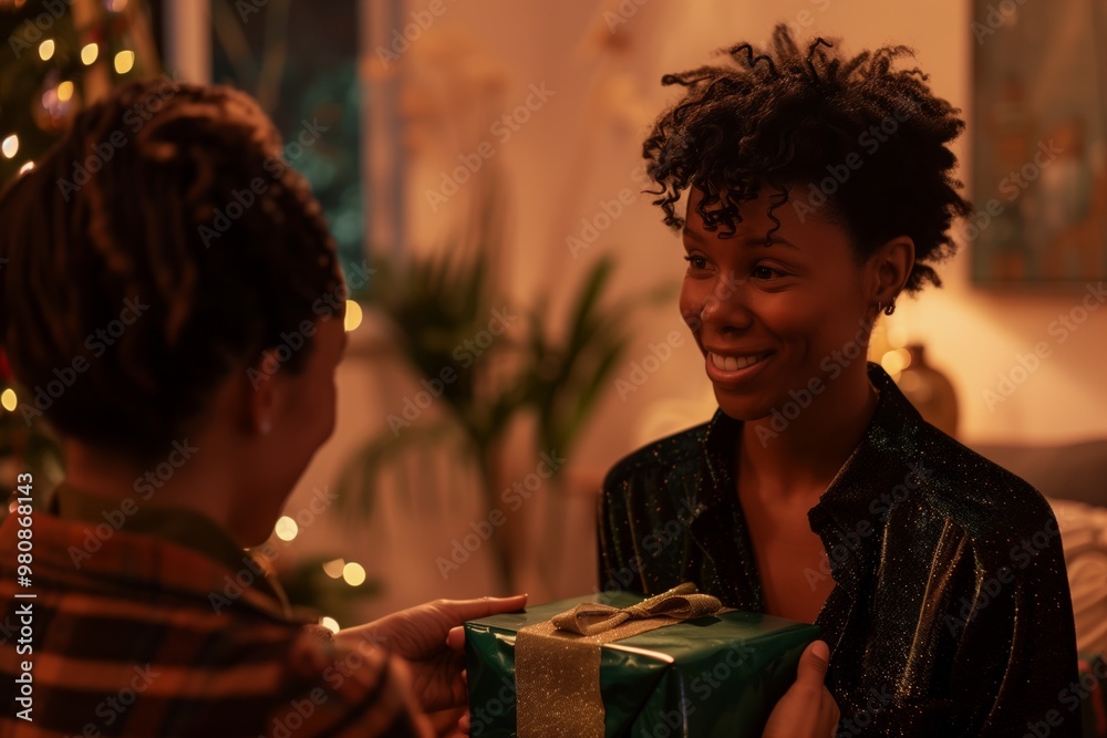 When friends come together in a cozy setting, exchanging heartfelt ...