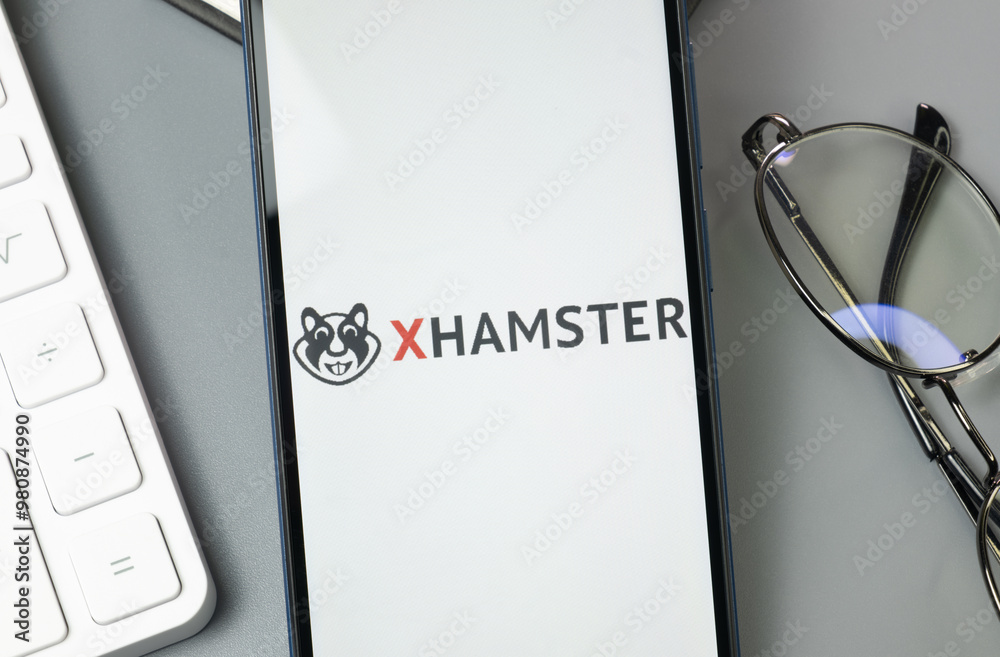New York, USA - 30 August 2024: xHamster Logo on Phone Screen, Company ...