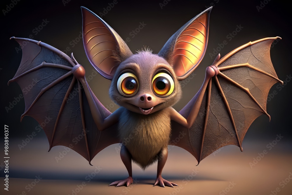 Gigantic eyes stare out from a face like a goofy cartoon character ...