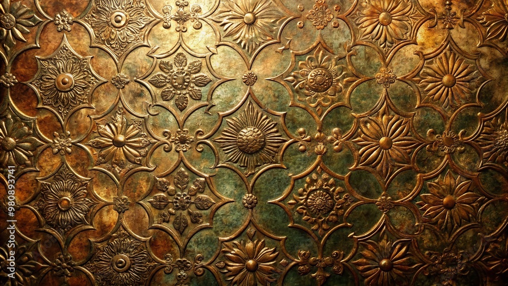 Distressed high-resolution vintage bronze texture with intricate ...