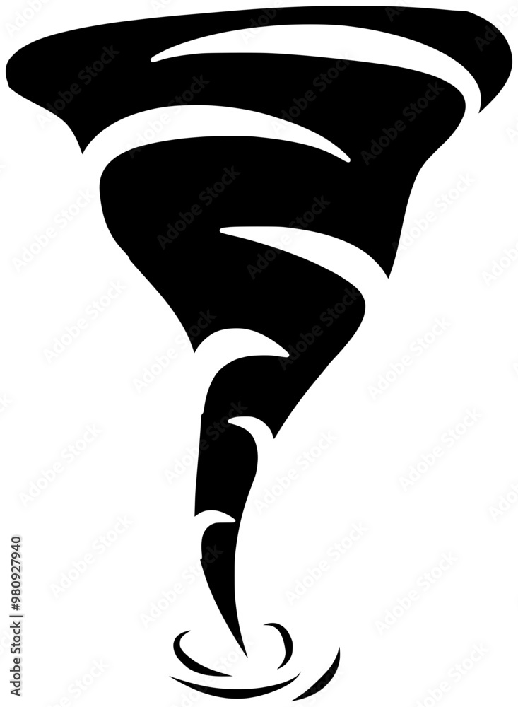 hurricane illustration wind silhouette storm logo disaster icon ...