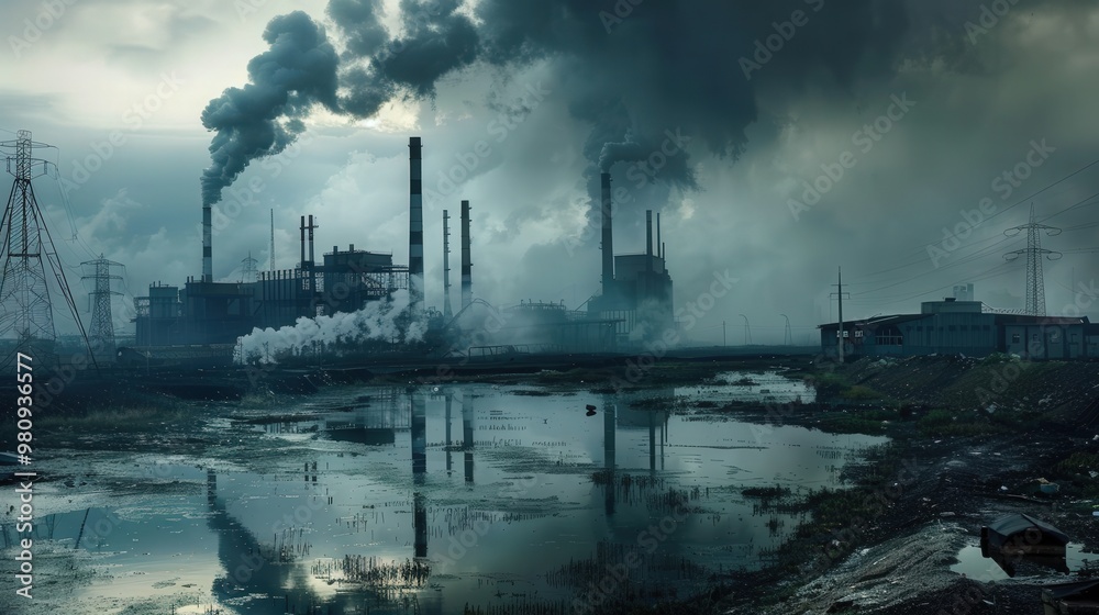 The phenomenon of acid rain and its environmental impact Stock ...