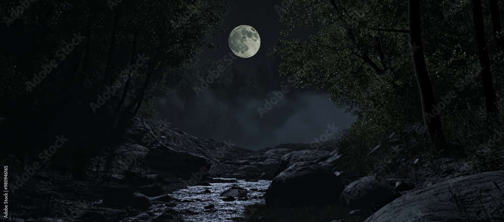 Full moons and damp riverside horrors are pictured against a dark ...