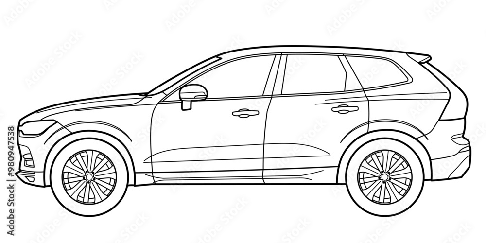 Vetor de Ivano-Frankivsk, Ukraine - 23 Aug 2024: Outline drawing of a ...