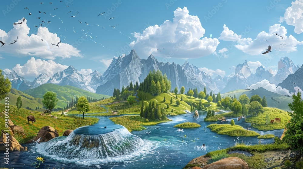 The water cycle illustrates the continuous movement of water through ...
