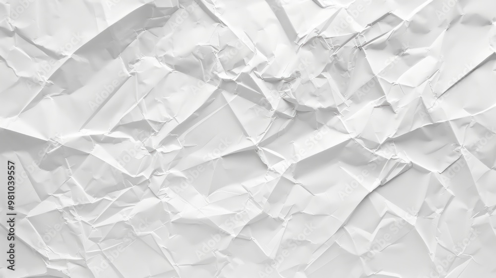 Crumpled white paper texture. Close-up photography for design and print ...