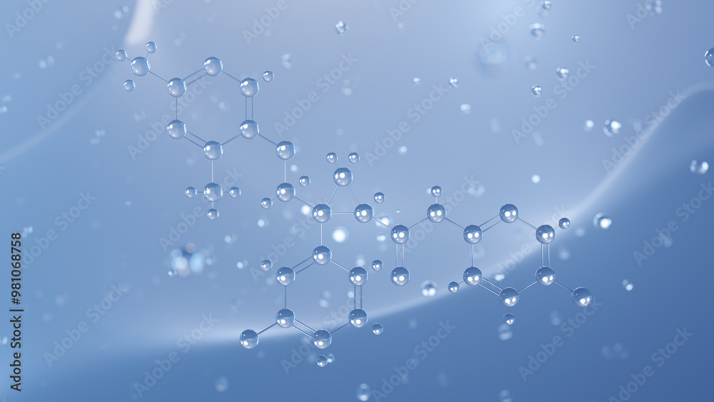 lemborexant molecular structure, 3d model molecule, orexin antagonist ...