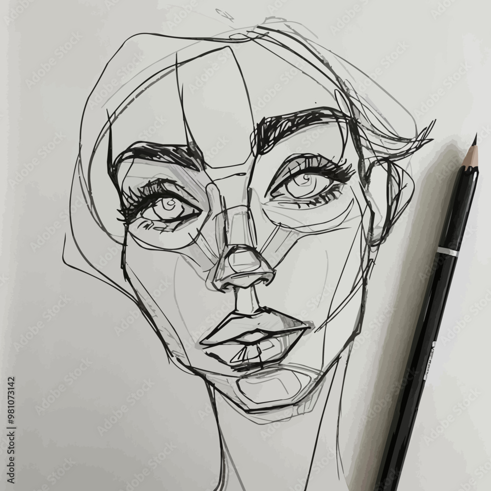 Practice drawing one-line cartoons and caricatures, exploring how to ...