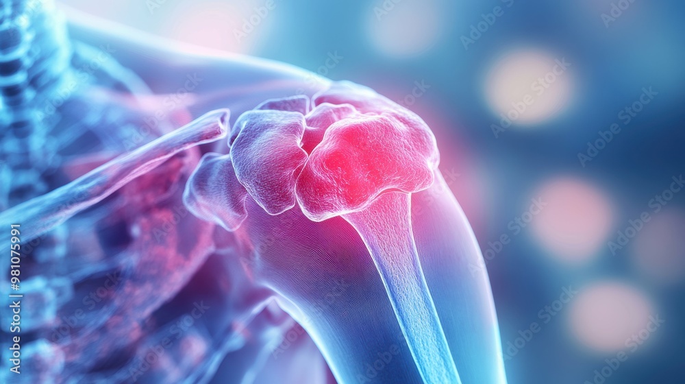 Painful 3D Visualization of Rotator Cuff Injury in a Shoulder Joint ...