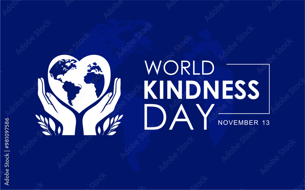 World Kindness Day Vector Illustration with Hearts and Helping Hands ...
