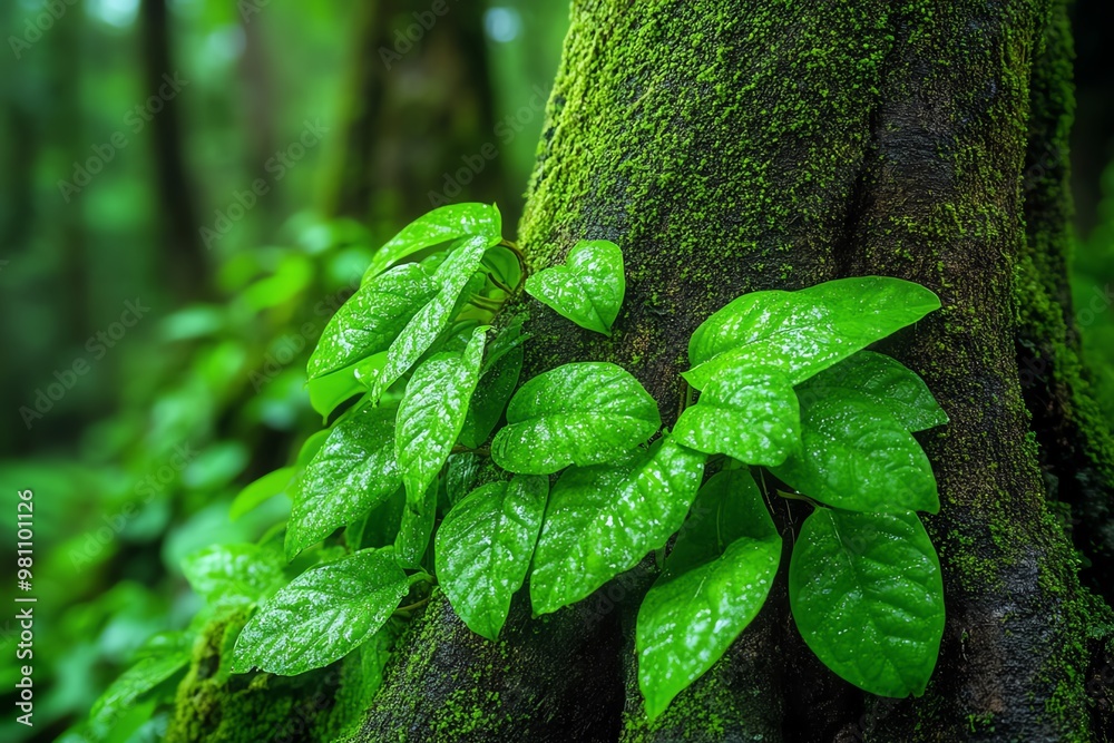 Amazon Rainforest vines twisting around tree trunks, creating a maze of ...