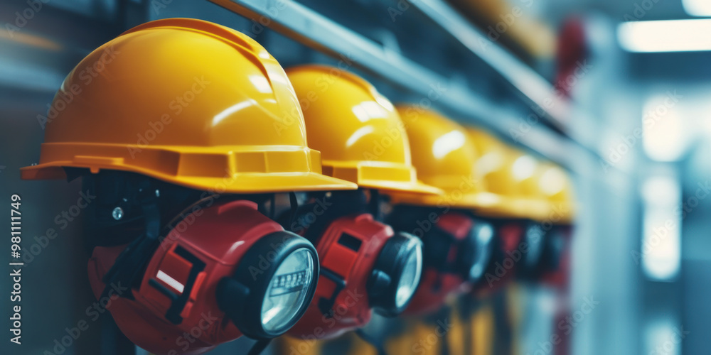 Safety helmets and equipment are essential for workplace safety ...