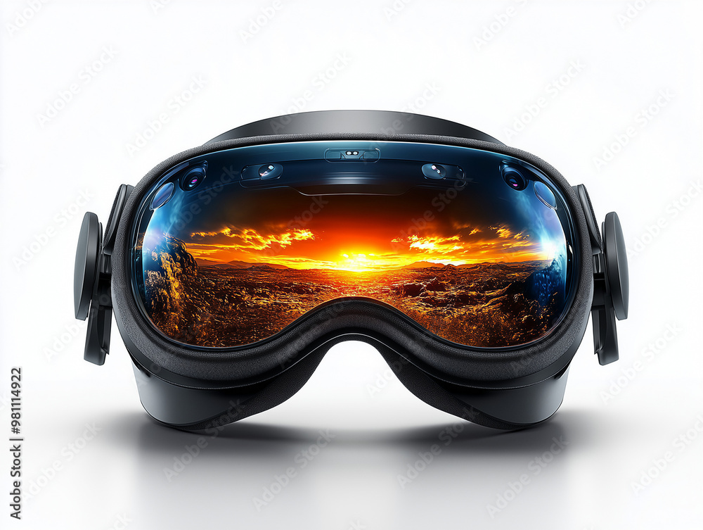 VR / MR Glasses on White background for VR, AR, MR, Virtual reality ...