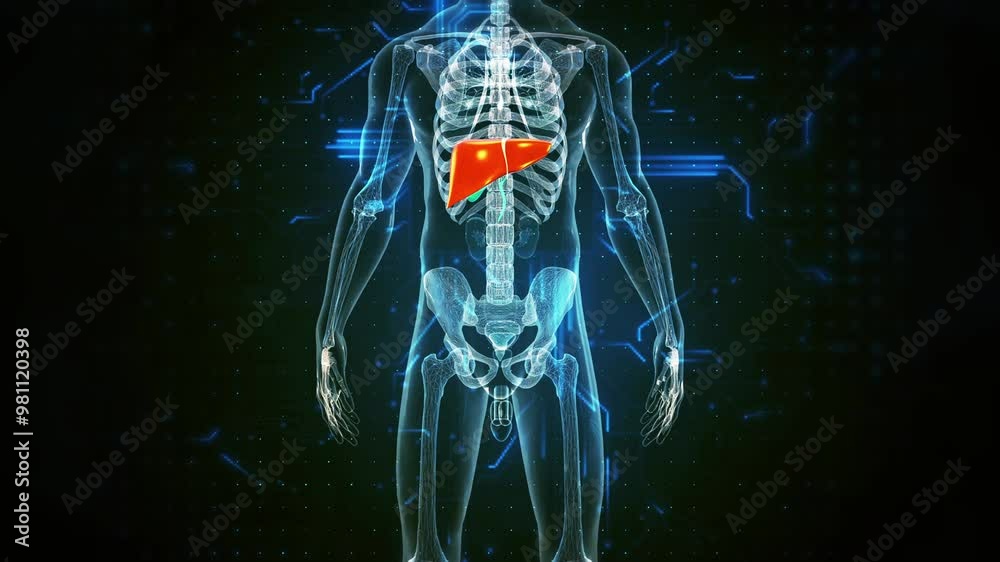 Human liver anatomy with digestive organs, Liver male anatomy anterior ...