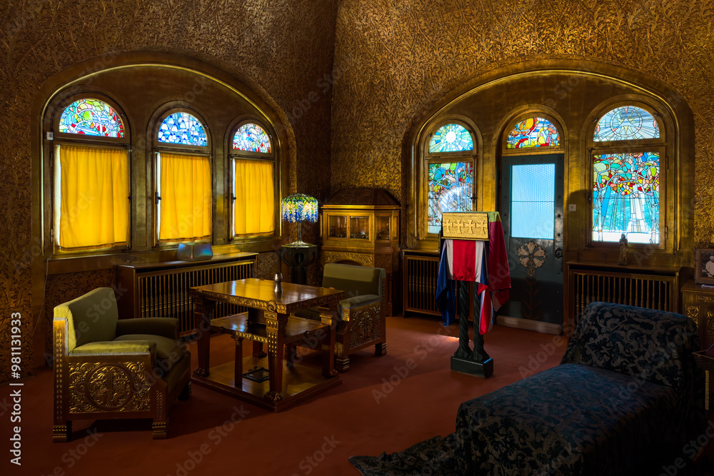 Sinaia, Romania - 3 August 2024: The heart of Queen Mary of Romania ...